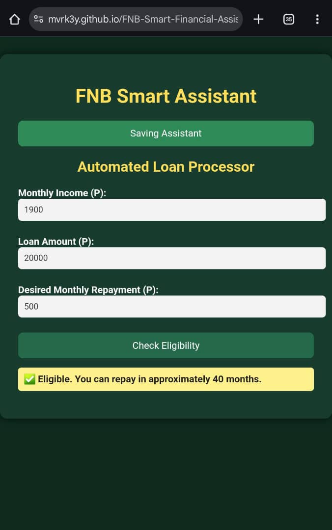 FNB Smart Financial Assistant | Devpost