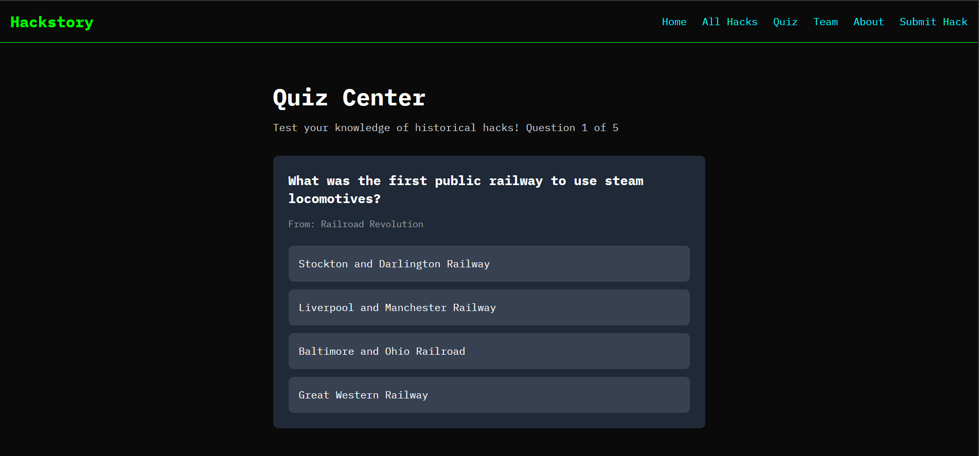 A Gamified History Experience | Devpost