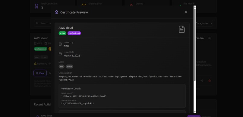 CertVault: Your Immutable Certification Vault on Solana | Devpost