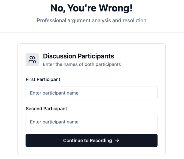 No, You're Wrong | Devpost