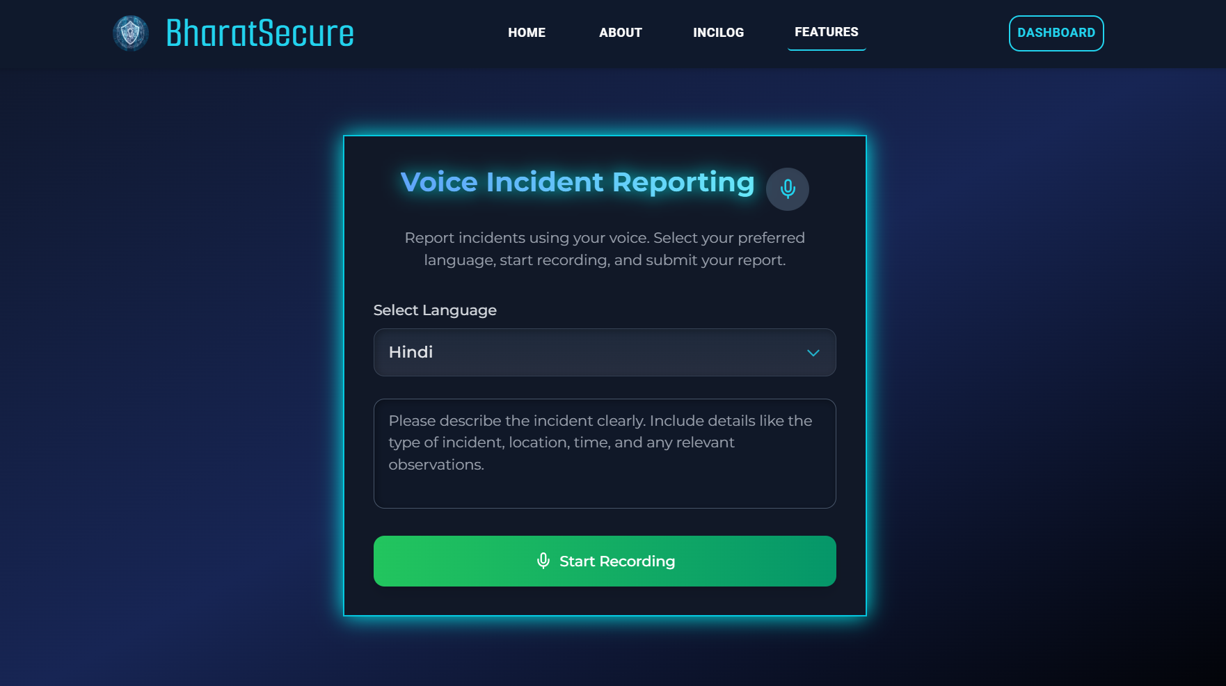 BharatSecure (AI Powered Incident Reporting&Response System) | Devpost