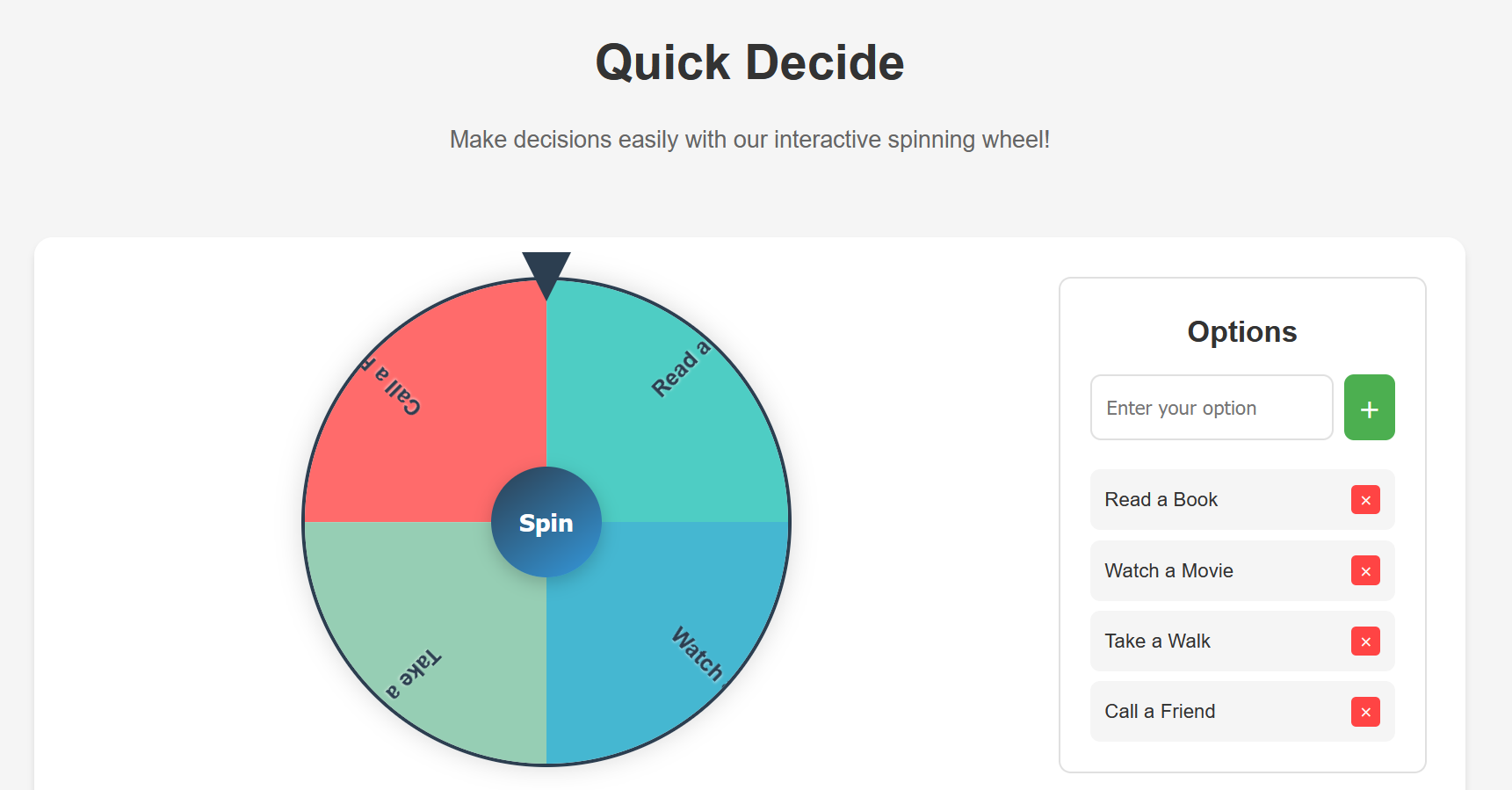 Quick Decide | Devpost