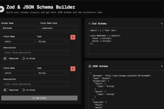 Zod & JSON Schema Builder | Devpost