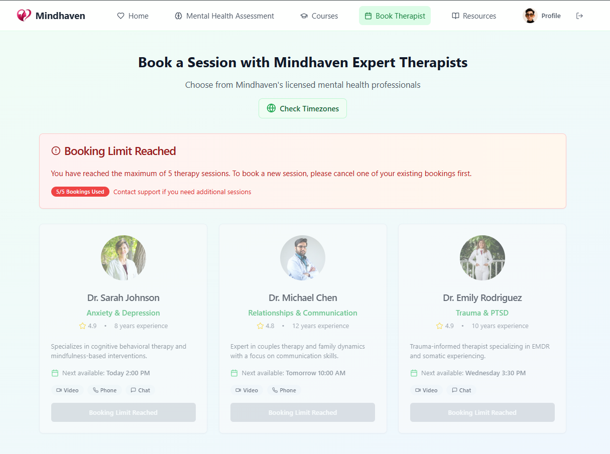 Mindhaven - Women's mental health platform | Devpost