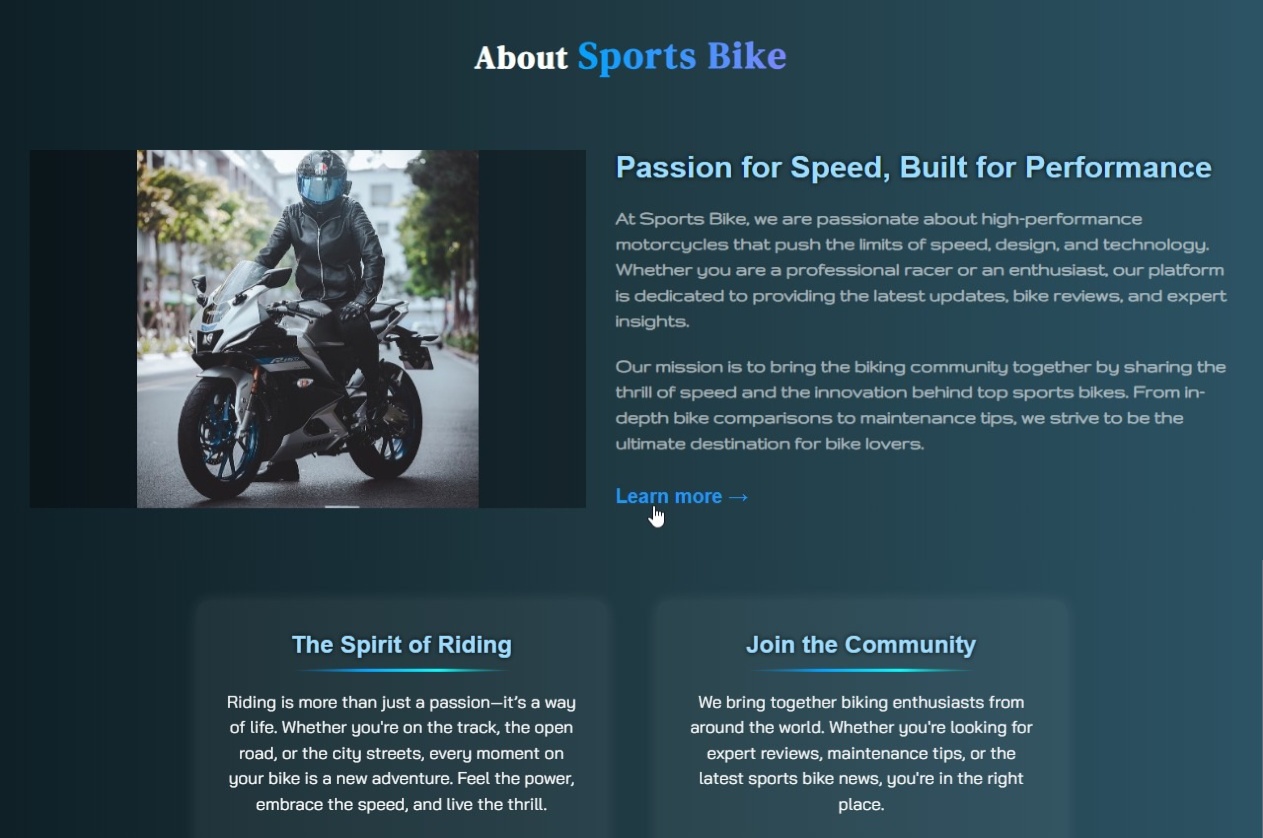 Motorbike Website | Devpost