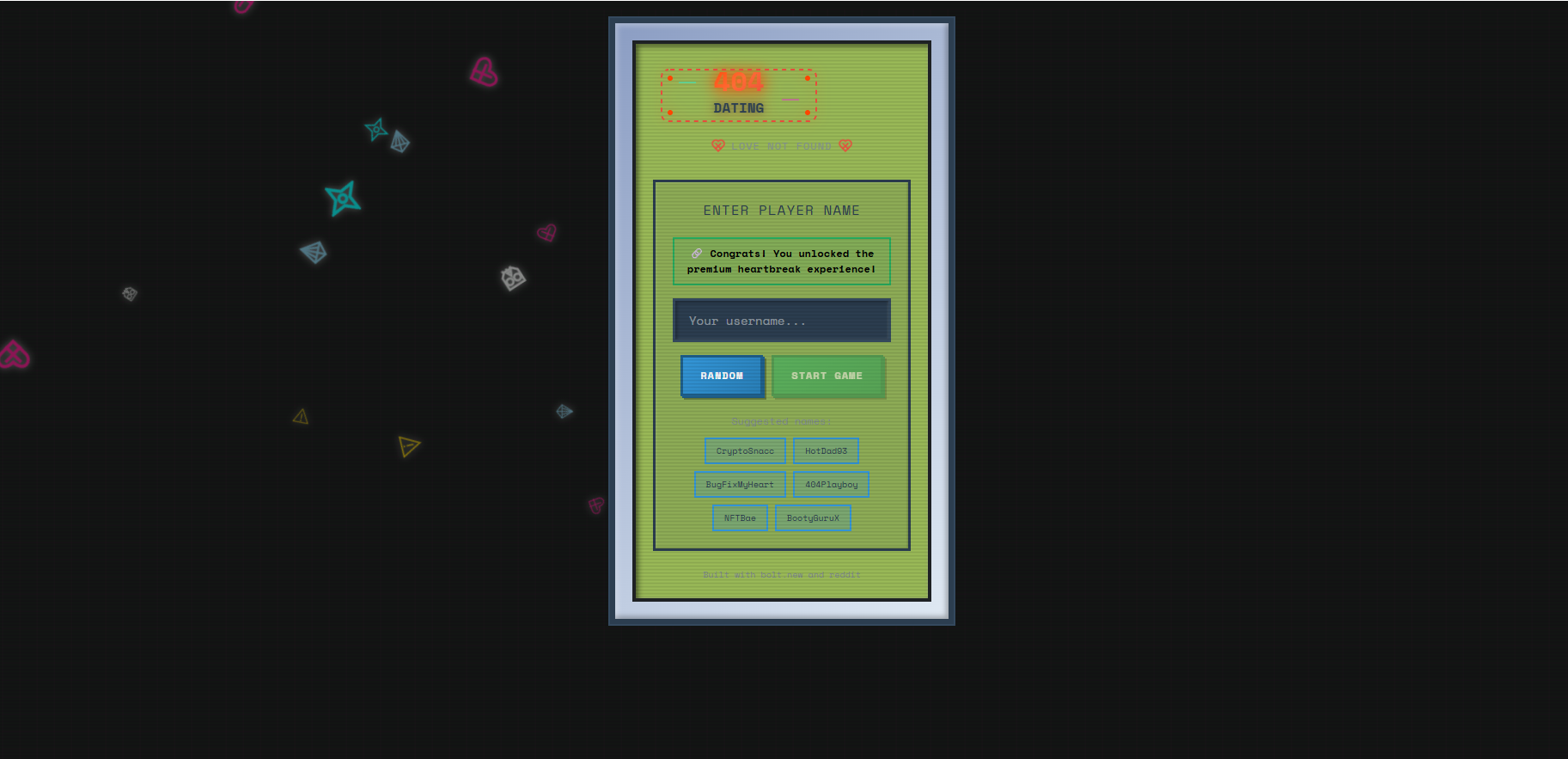 404 Dating – Love Not Found | Devpost