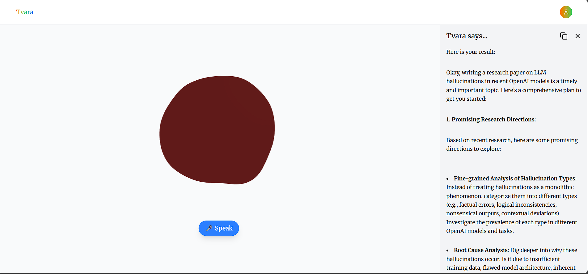 Tvara: Your voice, your AI, effortless results. | Devpost