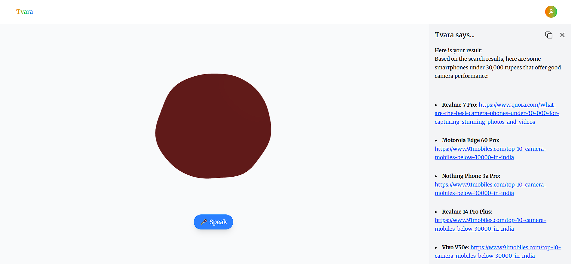 Tvara: Your voice, your AI, effortless results. | Devpost