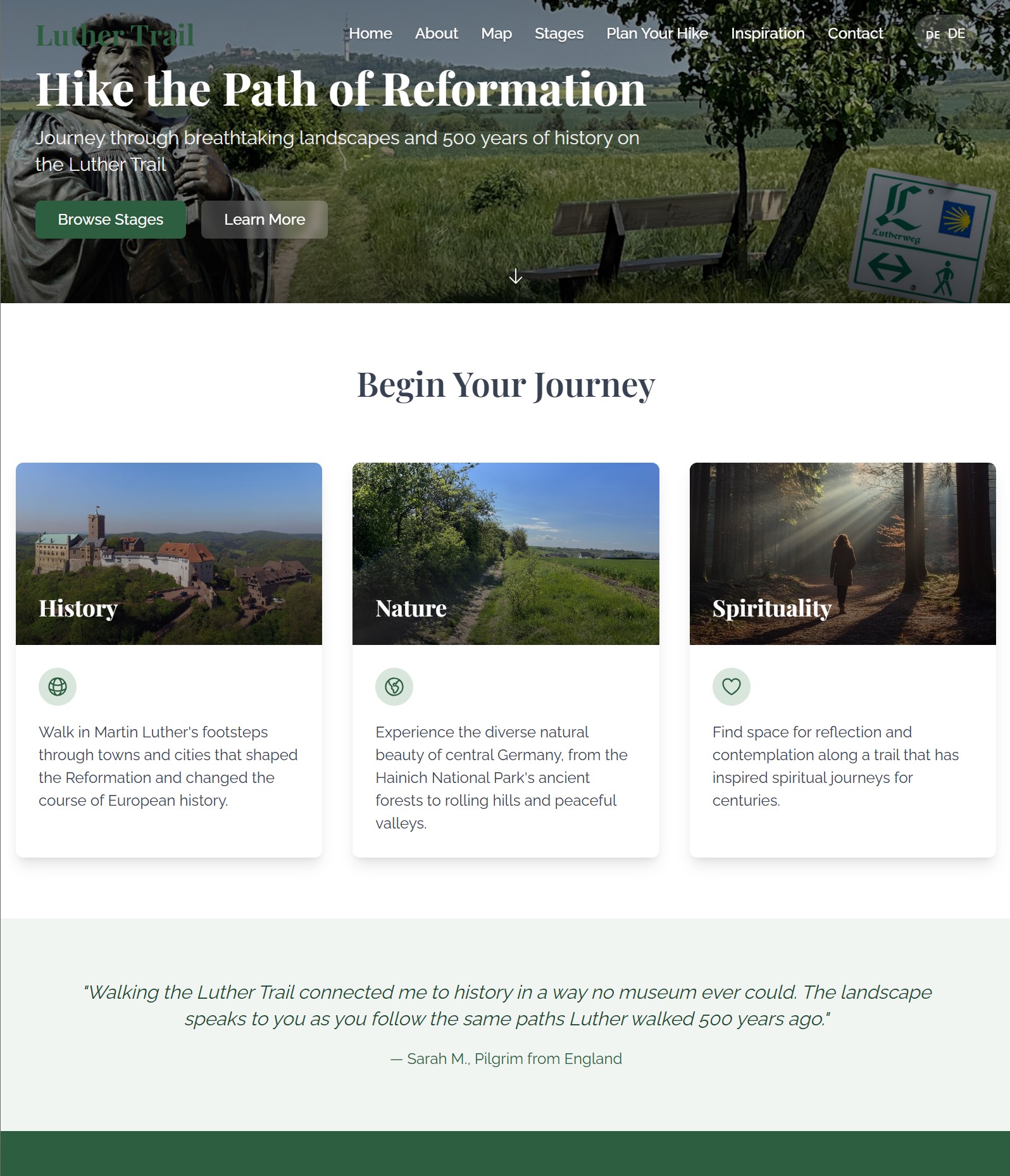 The Luther Trail - 3 000 km pilgrimage and hiking network | Devpost