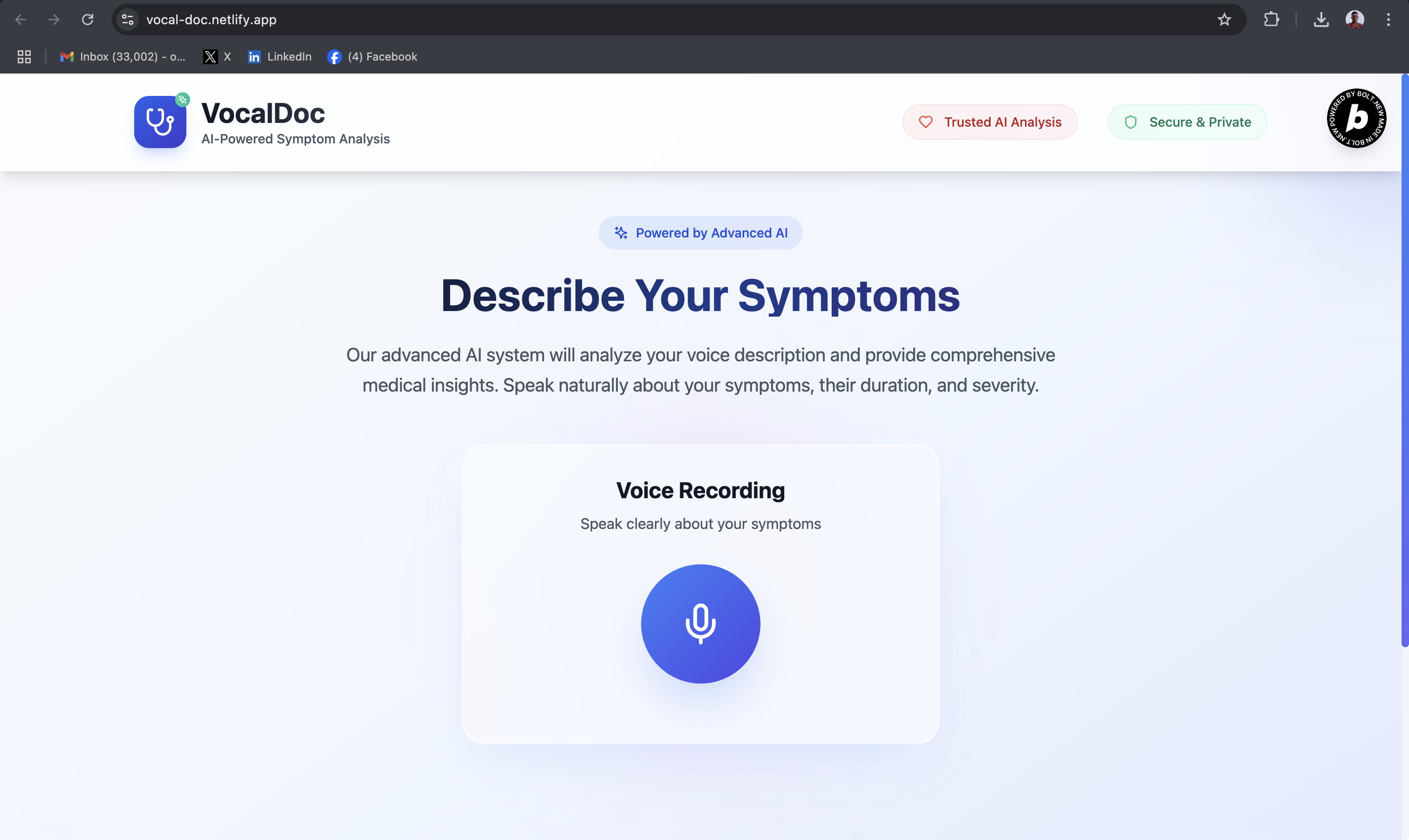 VocalDoc - AI Medical Assistant | Devpost