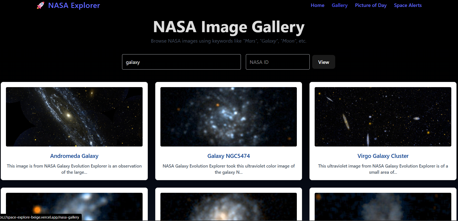 Space Explore | Devpost