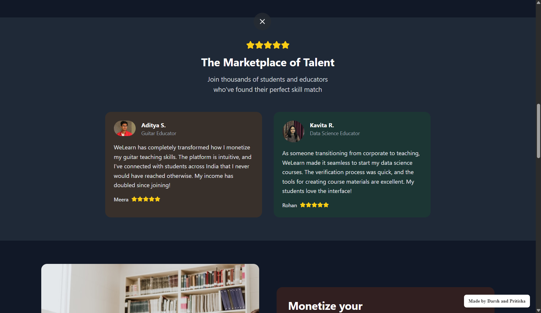 WeLearn | Skill Selling and Learning Platform | Devpost