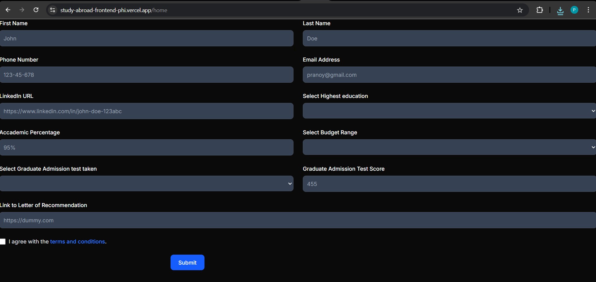 Study_Abroad_AI_Planner | Devpost
