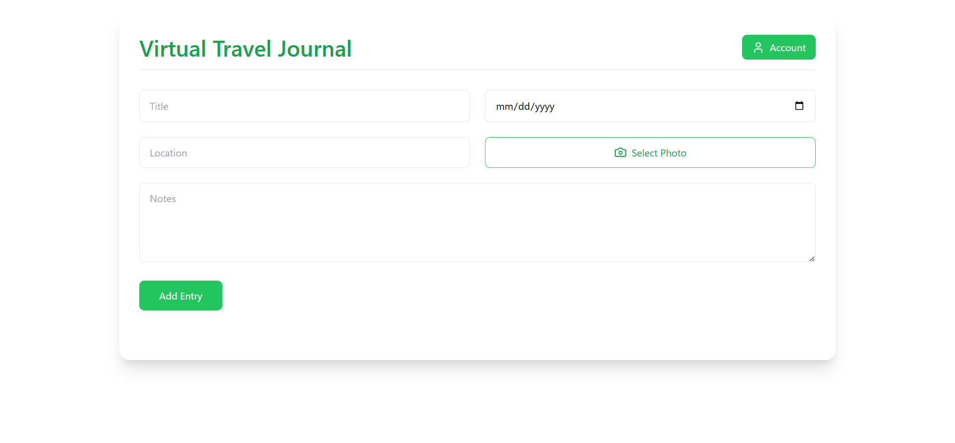 Virtual Travel Journal | Devpost