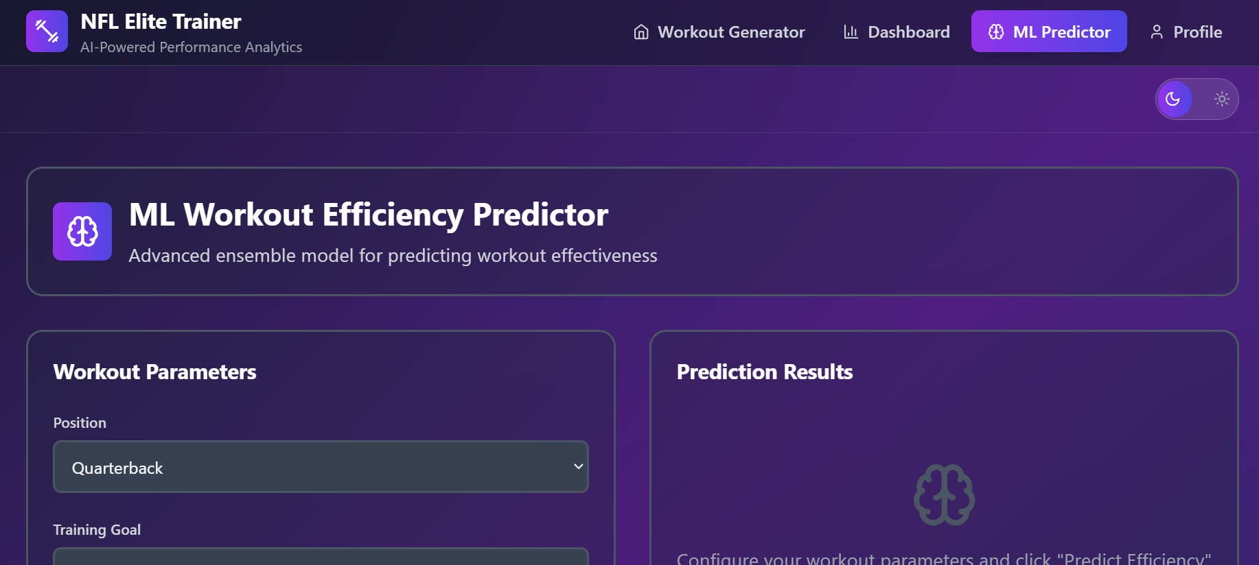 NFL Elite Trainer (AI Powered) | Devpost