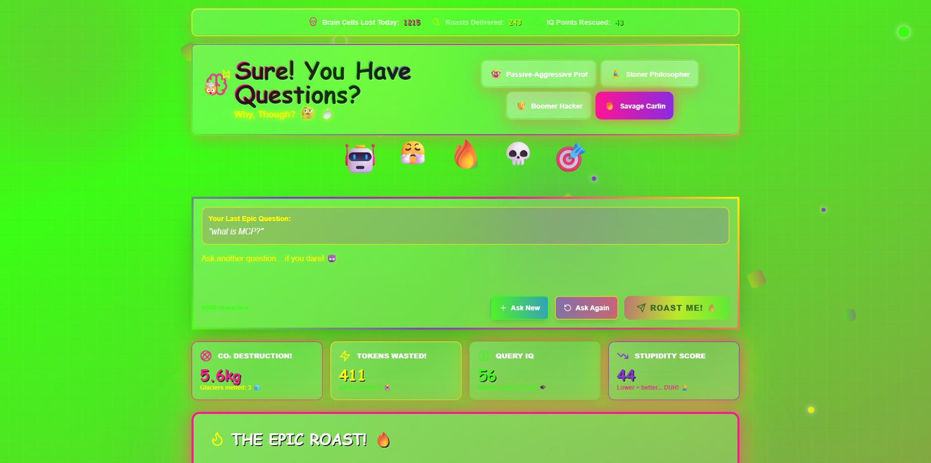 Sure! You Have Questions? Why, though? | Devpost