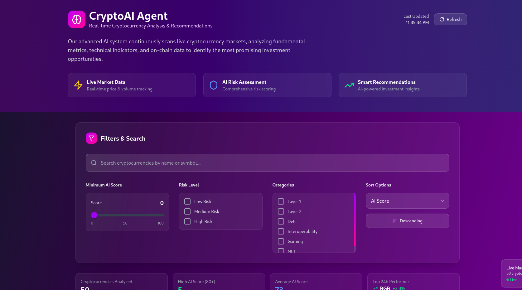 Crypto sorting agent | Devpost