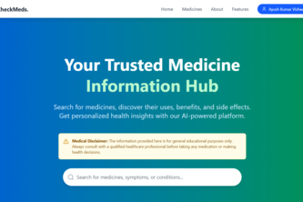 CheckMeds - Your Trusted Medicine Information Platform | Devpost