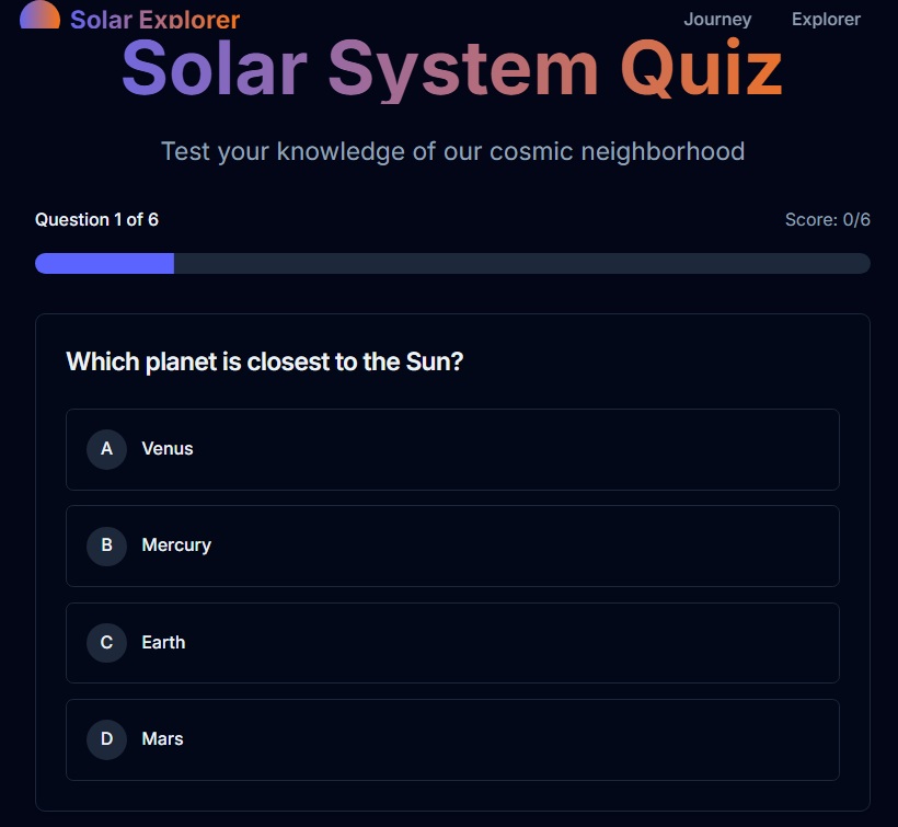 Solar System Explorer - learn n play | Devpost