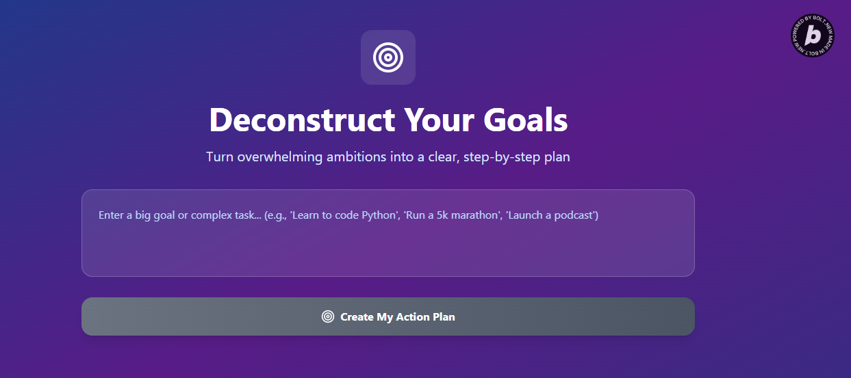 Deconstruct Your Goals | Devpost