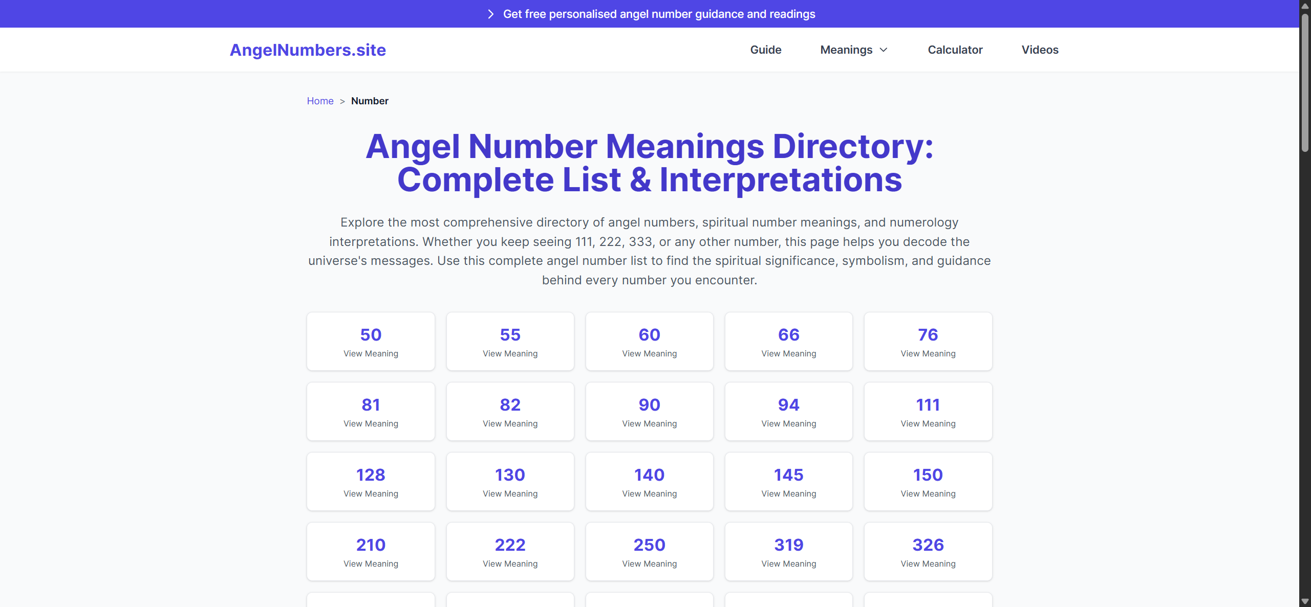 Angel Numbers Site | Devpost