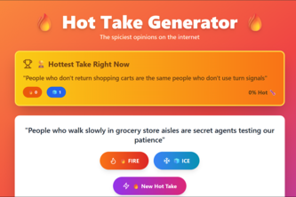 Hot Take Generator | Devpost