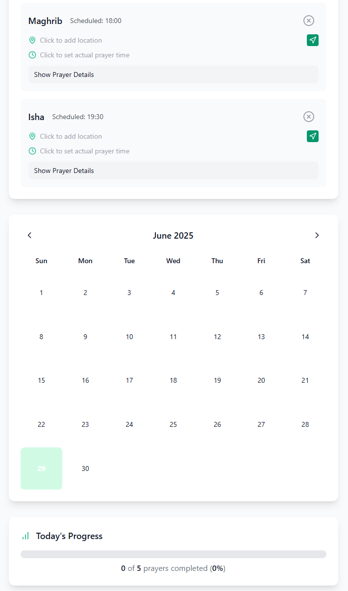 The Five: Moslem Prayer Tracker | Devpost