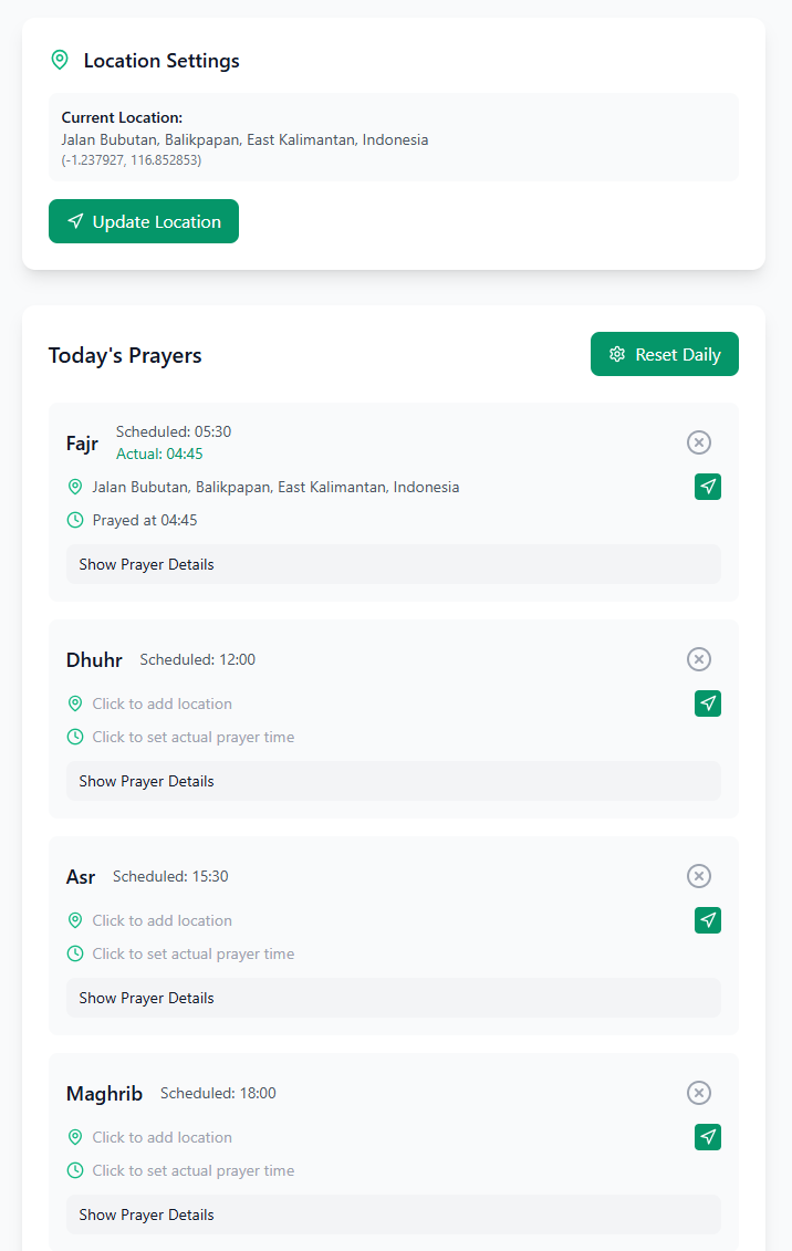 The Five: Moslem Prayer Tracker | Devpost