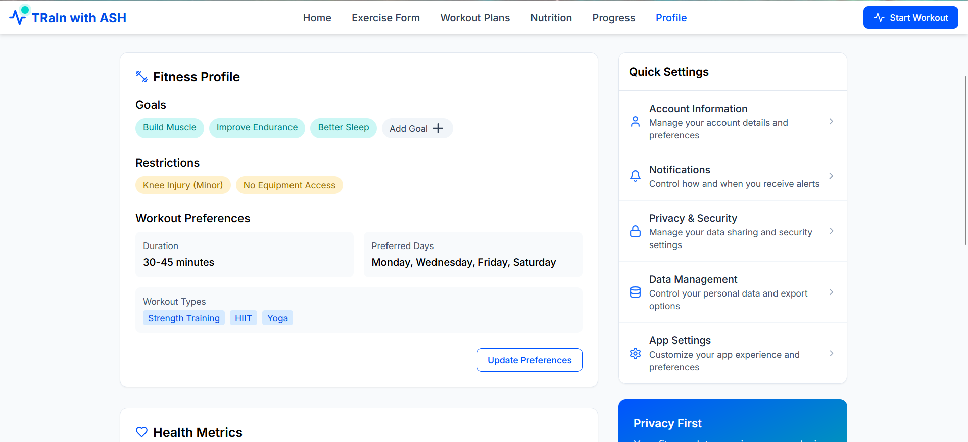 AI-Powered Personal fitness innovation app | Devpost