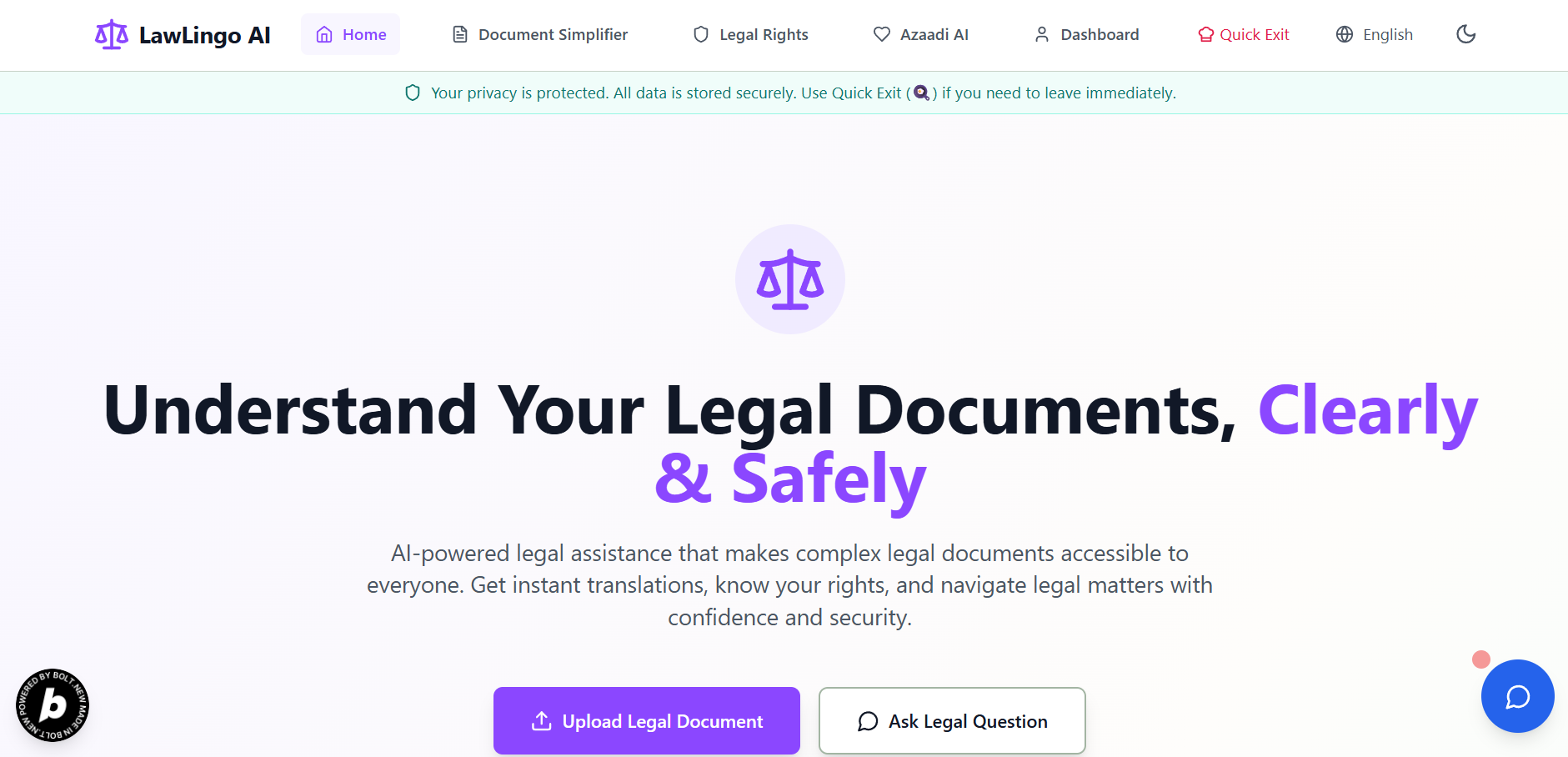LawLingo AI-Powered Legal Clarity for All | Devpost