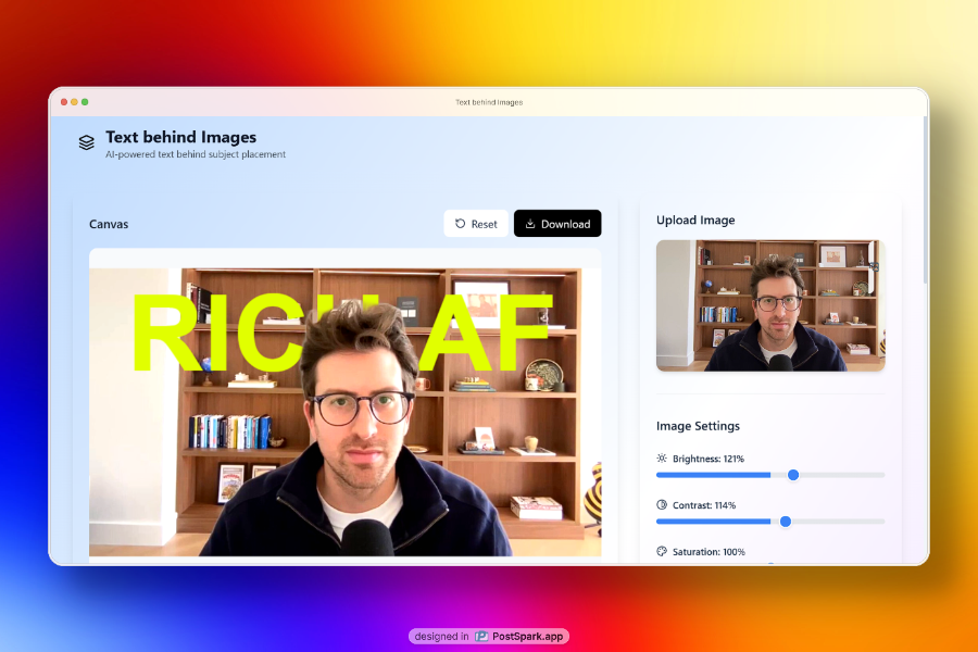 Text Behind Image | Devpost