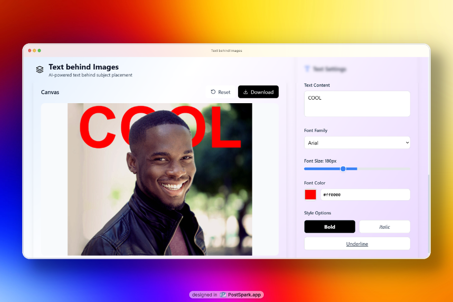 Text Behind Image | Devpost