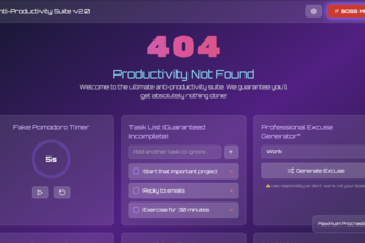 Anti-Productivity Suite v2.0 | Devpost