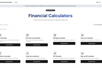 Financial Calculators (one-shot prompt challenge) | Devpost