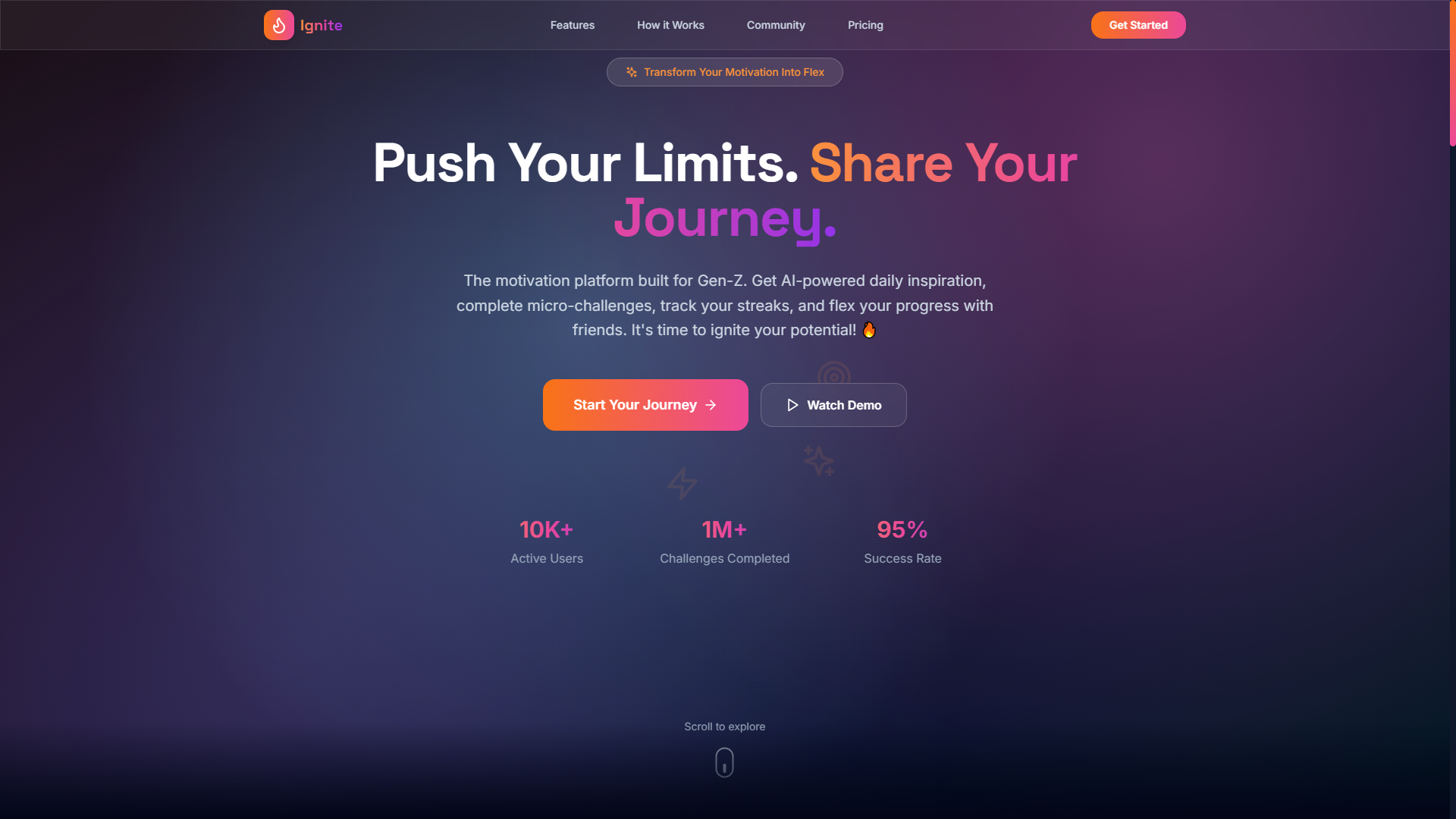 Ignite – Motivation You Can Flex | Devpost