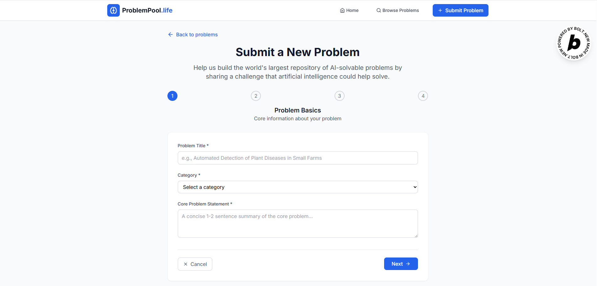 Problem Pool | Devpost
