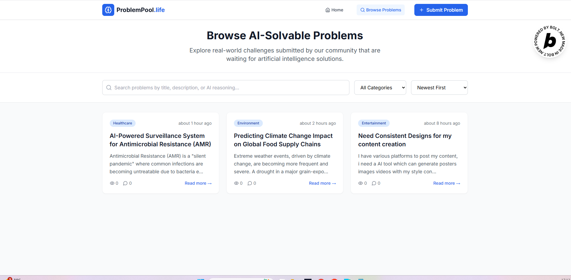 Problem Pool | Devpost