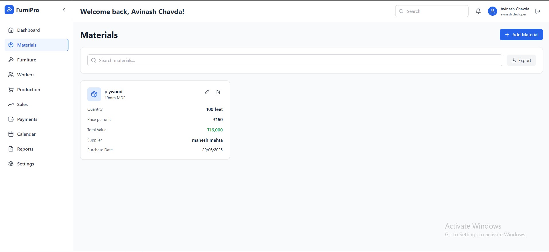furniture business management system | Devpost