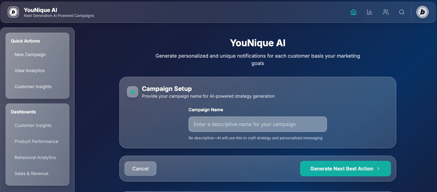 YouNique AI - Agentic Marketing Intelligence Platform | Devpost
