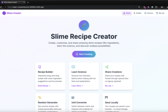 Slime Recipe Creator | Devpost