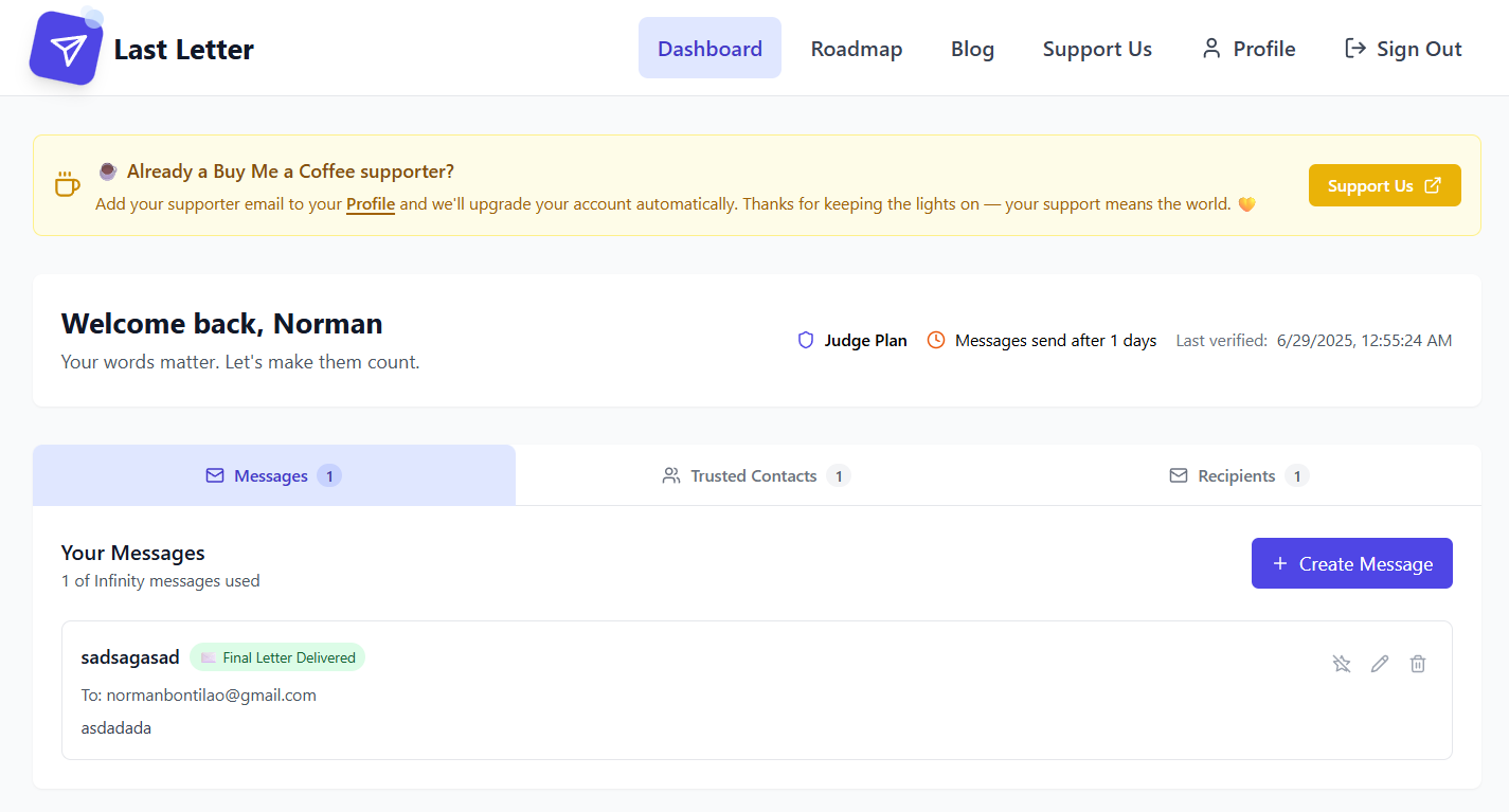 Last Letter | Devpost