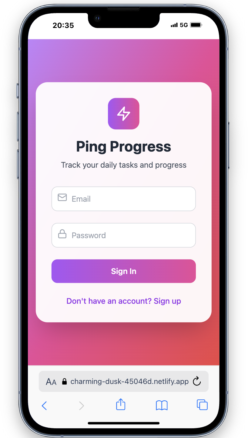 Ping Progress | Devpost