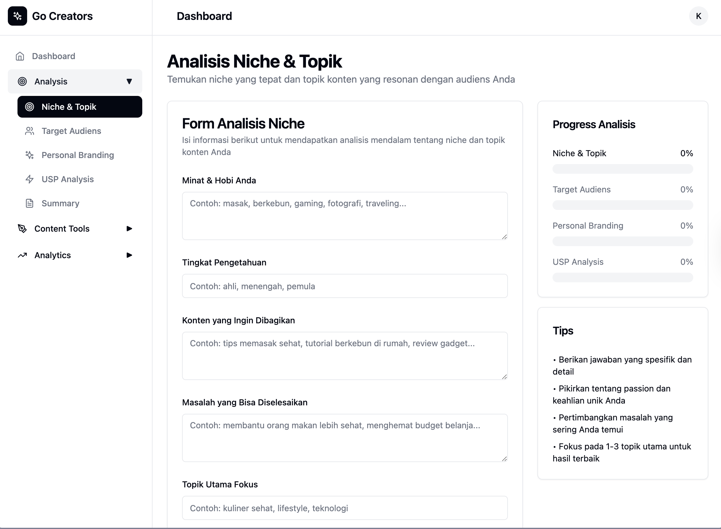 go creator | Devpost