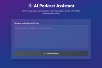 AI Podcast Sumarizer | Devpost