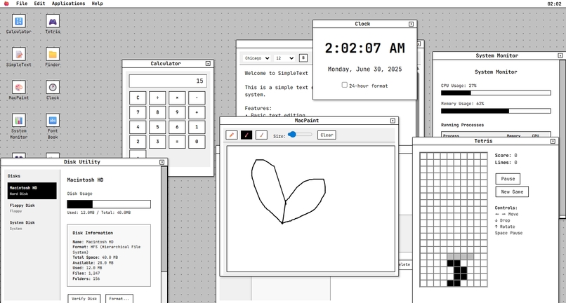 Classic Macintosh System Simulator | Devpost