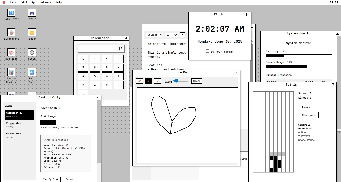 Classic Macintosh System Simulator | Devpost