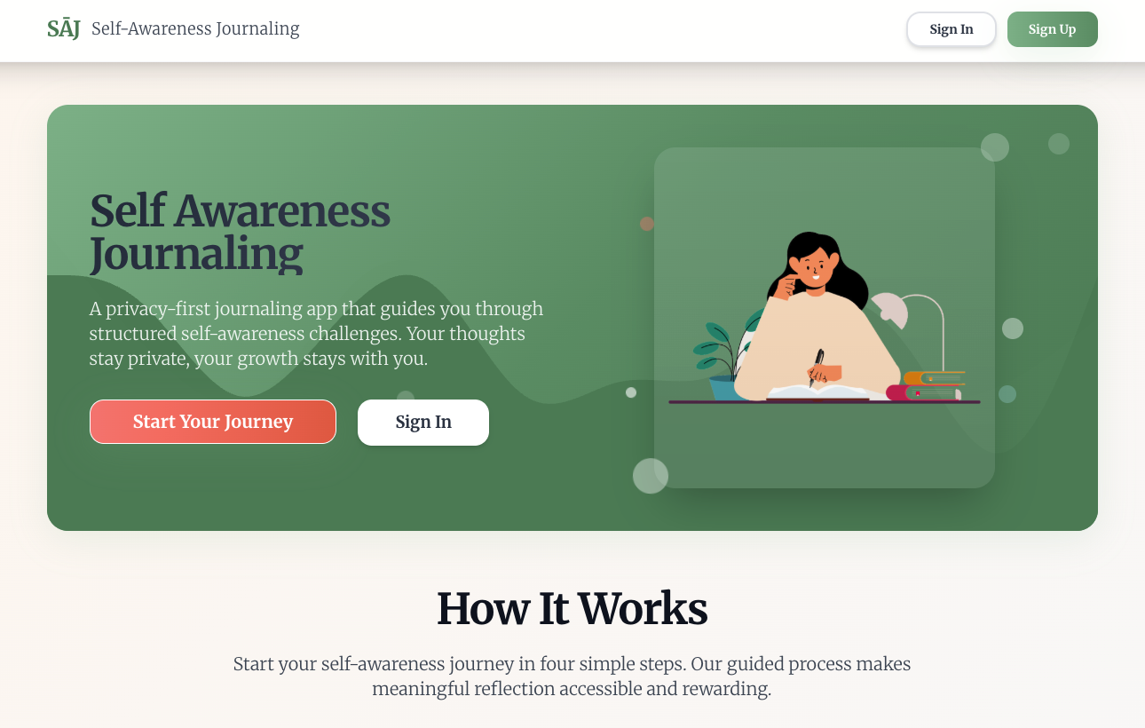 SĀJ Self-Awareness Journaling | Devpost