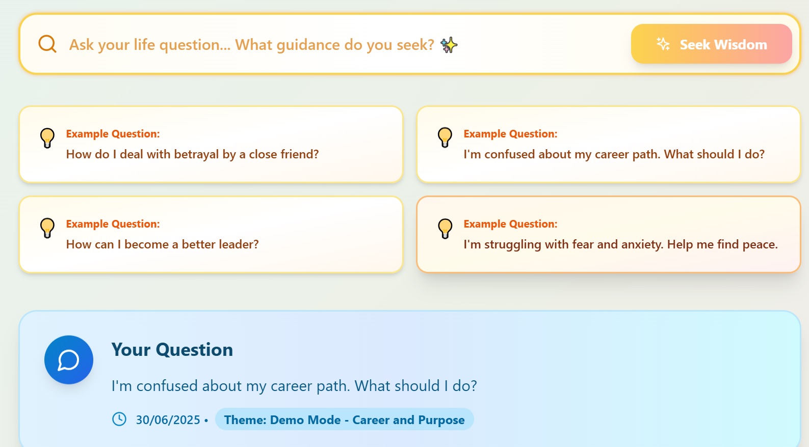 Ancient Wisdom Guide | Devpost