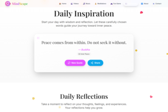 MindScape: Your Interactive Calm Space | Devpost