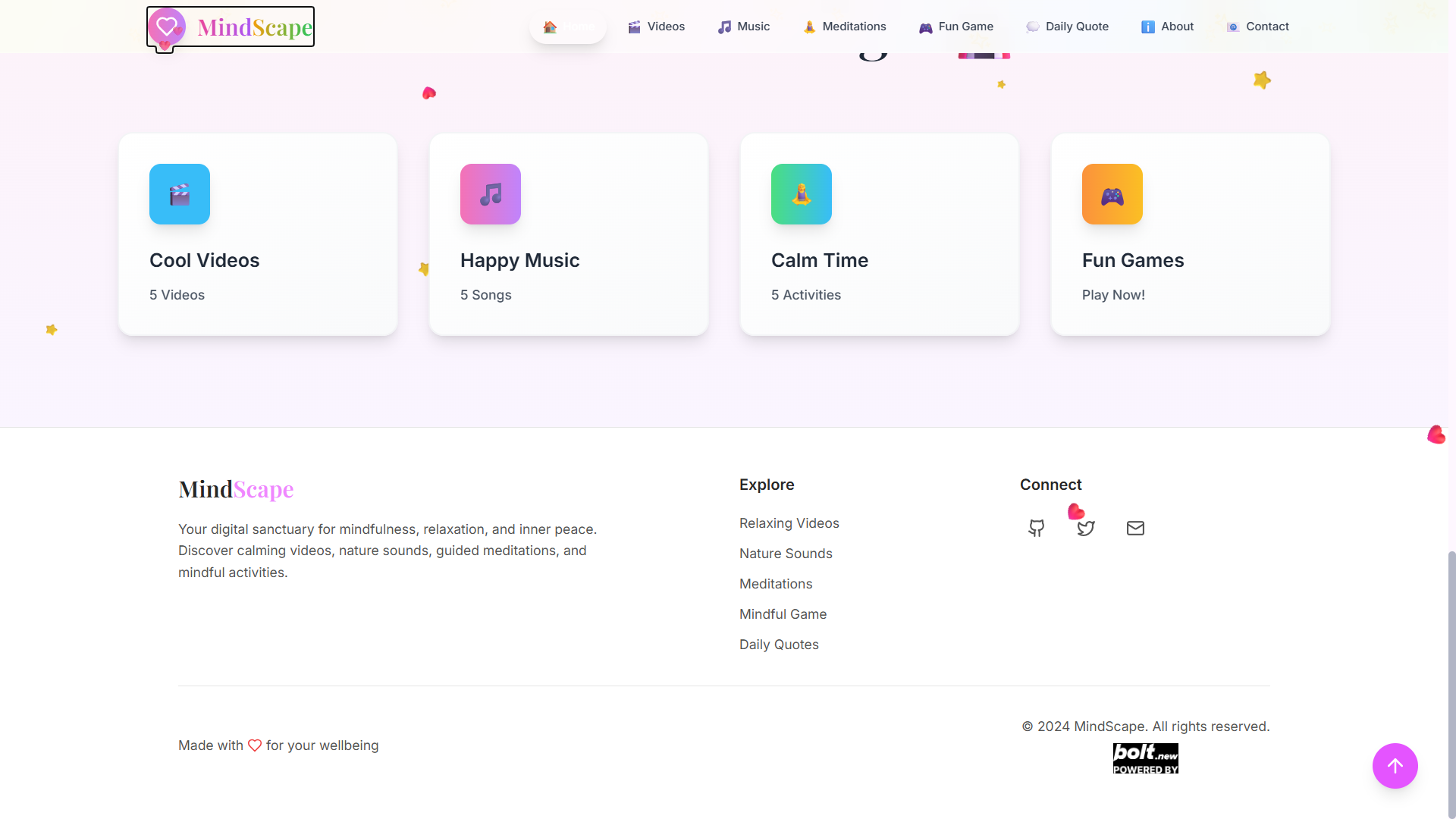 MindScape: Your Interactive Calm Space | Devpost